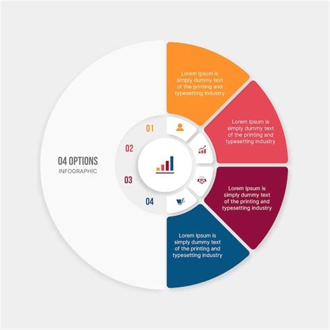 Premium Vector Circle Infographic Template Design With 4 Steps