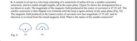 Solved A Current Is Set Up In A Wire Loop Consisting Of A