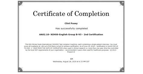 Nihss Certification Test Answers Group C Prntbl
