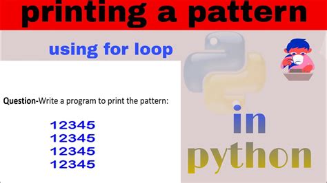 Python Program To Print Pattern Using For Loop Youtube
