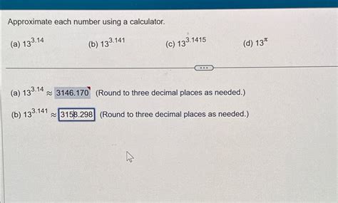 solved approximate each number using a