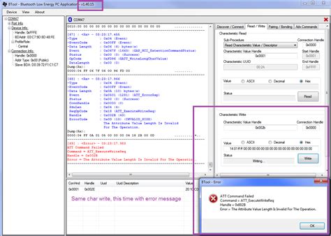 BTool Inconsistent Behavior Bluetooth Forum Bluetooth TI E E Support Forums