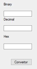 Binary Textbox Value Convert Decimal And Hex Values In C Stack Overflow