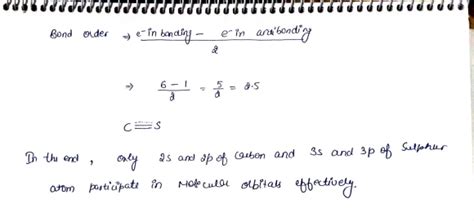1 Draw And Label The Band Diagram For Carbon Monosulfide Anioncs 2