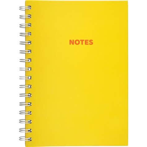 Destination Holiday Soft Touch Wide Ruled Spiral Notebook Yellow