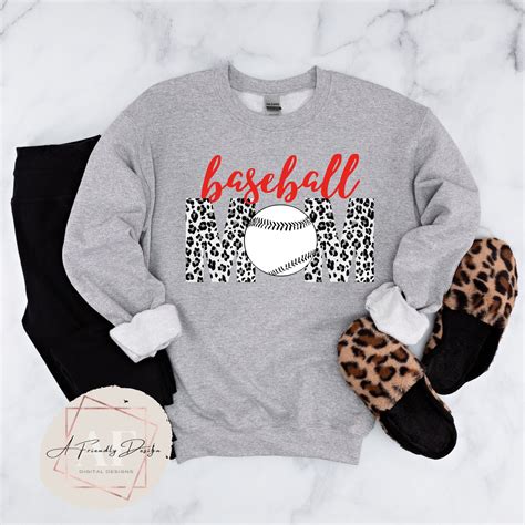 Baseball Mom Leopard Png Digital Downloads Instant Download Png Designs Sublimation Design