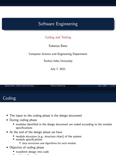 Software Engineering Coding And Testing Download Free Pdf Software