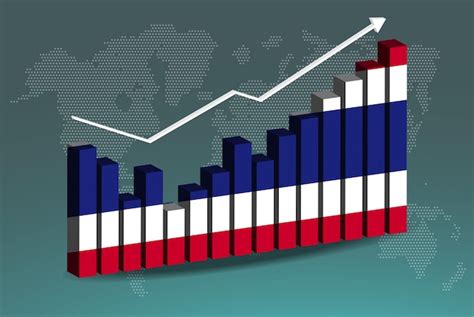 Premium Vector Thailand 3d Bar Chart Graph With Ups And Downs