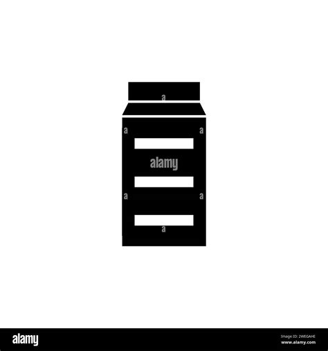 Milk Container Flat Vector Icon Simple Solid Symbol Isolated On White Background Stock Vector