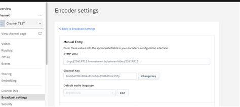 Broadcasting To Ibm Video Streaming From An Elemental Live Encoder Ibm Video Streaming