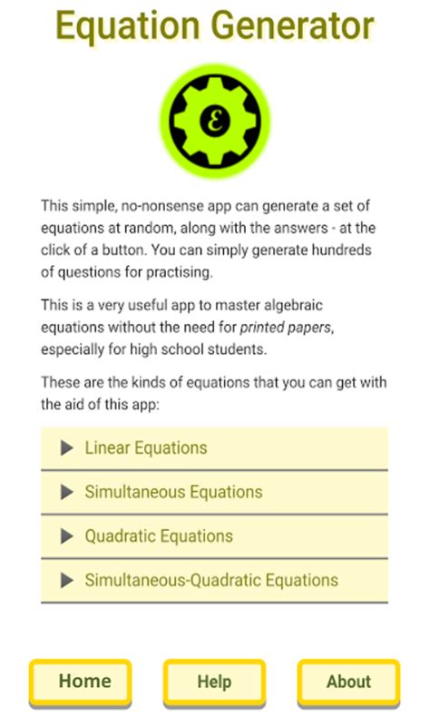 Algebra Equation Generator Apk For Android Download