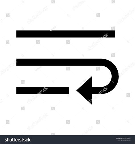 Wrap Text Icon Vector Isolated On Stock Vector Royalty Free Shutterstock