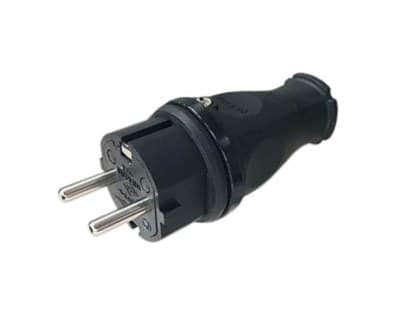Купить Вилка однофазная 2Р+РЕ 1х16А 220-240V (каучук) (24/240 шт) 106 ...