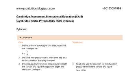 Pro A Malaysia Caie Igcse Physics 1 8 Pressure