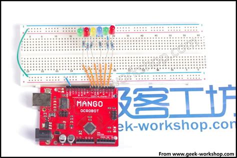arduino入门教程 第三课 多个led的闪烁 arduino 极客工坊 powered by discuz
