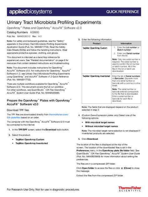 fillable online urinary tract microbiota profiling experiments using