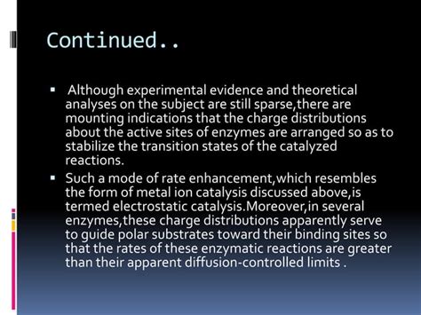 Covalent And Electrostatic Catalysis Pptx Chemistry Science