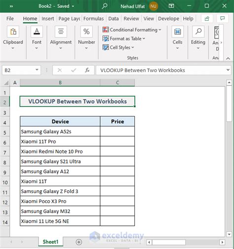 Vlookup Example Between Two Sheets In Excel Exceldemy