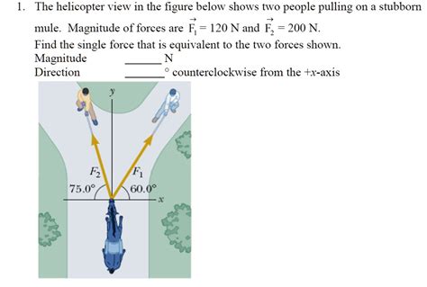 Solved 1 The Helicopter View In The Figure Below Shows Two People