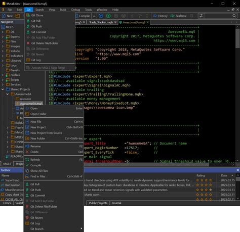 Mt5 Platform Beta Build 5050 Transition To Git And Mql5 Algo Forge Developer Hub Fx News Group