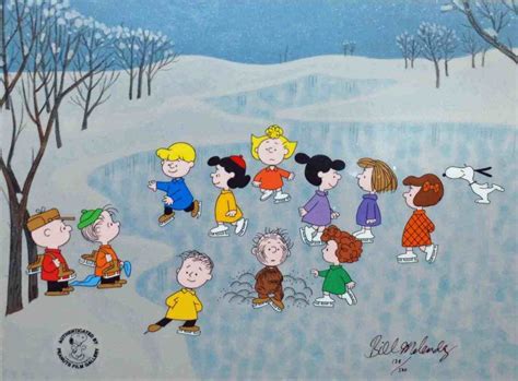 Snoopy Ice Skating Wallpaper