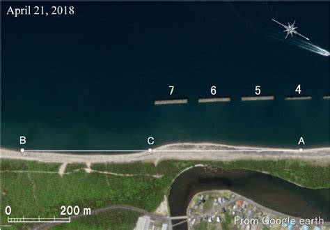 Enlarged Satellite Image Of South End Of Detached Breakwaters Download Scientific Diagram