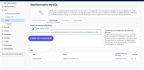 Comment Créer Et Gérer Un Utilisateur Et Une Base De Données Mysql