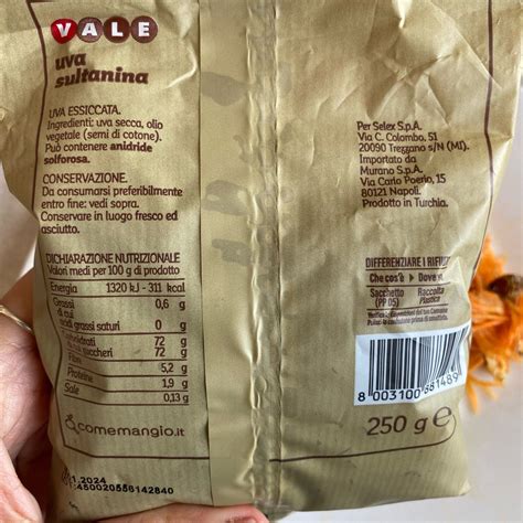 Uva Sultanina From Vale Vegan Product Reviews And Ratings Abillion
