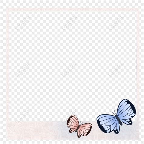아름 다운 아름 다운 나비 간단한 분홍색 국경 크리 에이 티브 Png 일러스트 무료 다운로드 Lovepik