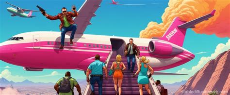 Passengers Boarding Plane Stable Diffusion Online