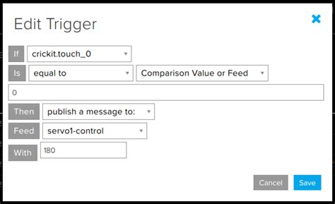 setting up actions using crickit and adafruit io together adafruit