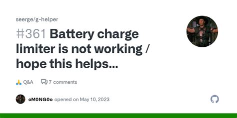 Battery Charge Limiter Is Not Working Hope This Helps Someone Else