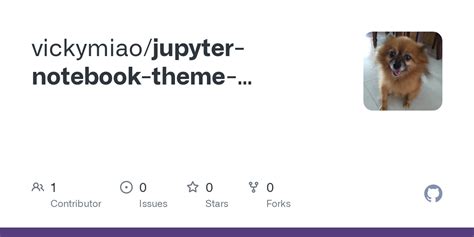 GitHub Vickymiao Jupyter Notebook Theme Sublimestyle