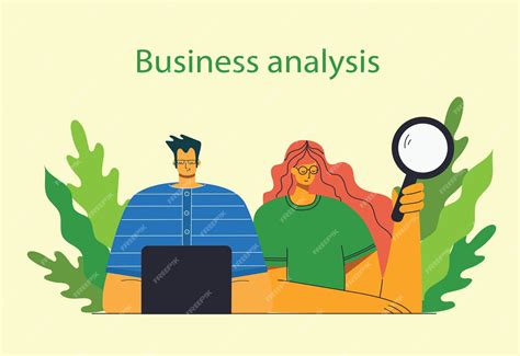 Premium Vector Business Analysis Illustration
