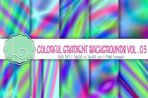 Colorful Gradient Backgrounds Vol 03 Graphic By La Oliveira · Creative Fabrica