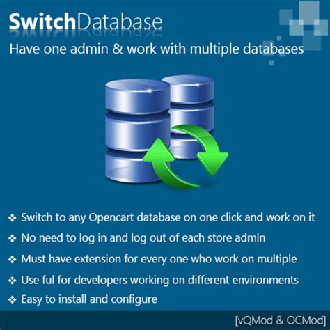 Switch Database Switch Between Opencart Databases