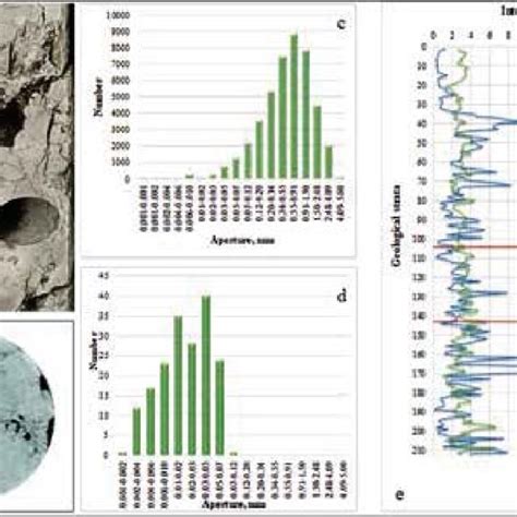 Core Feature With Vuggy Fractures A B Distribution Of Aperture From