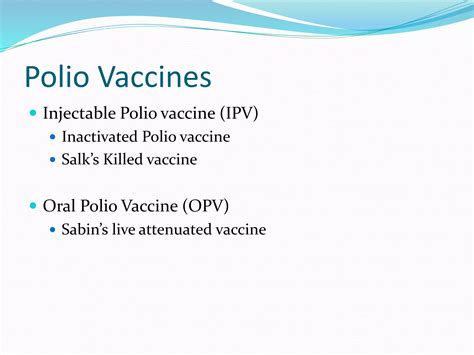 Polio Vaccines Types And Differences Pptx