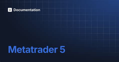 Metatrader 5 Documentation