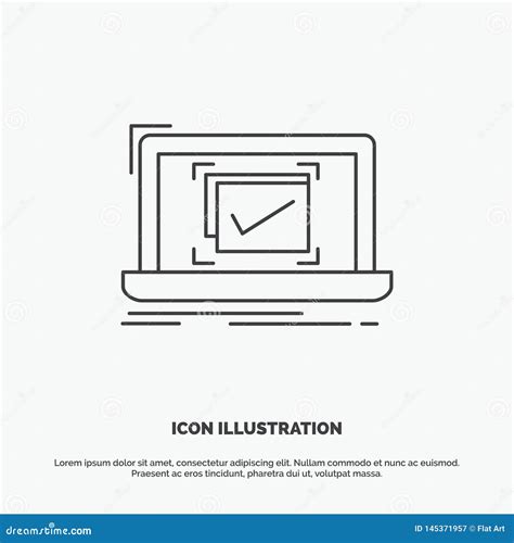 System Monitoring Checklist Good Ok Icon Line Vector Gray Symbol For Ui And Ux Website Or