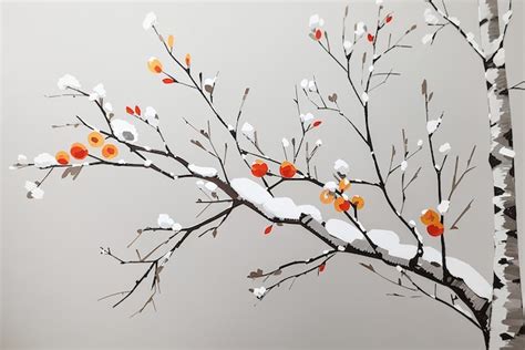 Premium Photo Simple Drawing Simple Lines A Birch Branch