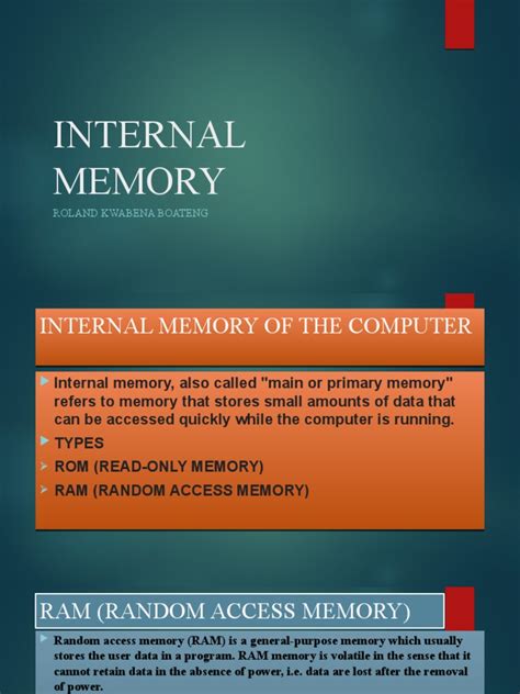 internal memory ram rom pdf random access memory read only memory