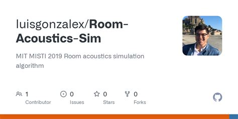 Github Luisgonzalexroom Acoustics Sim Mit Misti 2019 Room Acoustics