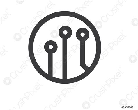 Circuit Board Line Cpu Chip Icon Logo Illustration Vector Stock Vector 3955788 Crushpixel