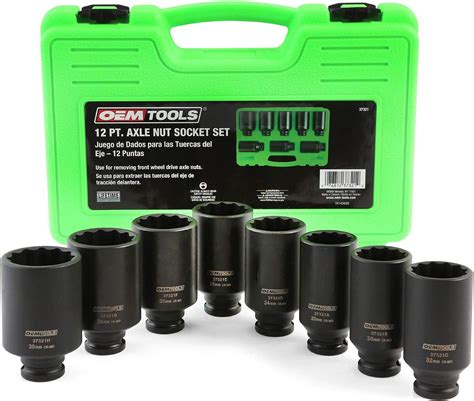 Sunex International 2839 7 Pc Deep Spindle Axle Nut Socket Set Automotive Axle Tools