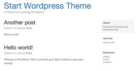 Wordpress Tutorial Developing A Wordpress Theme From Scratch Tanias Website