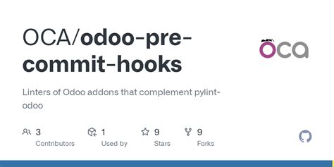 github oca odoo pre commit hooks linters of odoo addons that