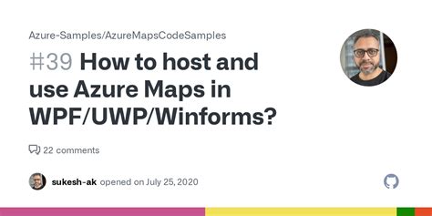How To Host And Use Azure Maps In WPF UWP Winforms Issue 39 Azure