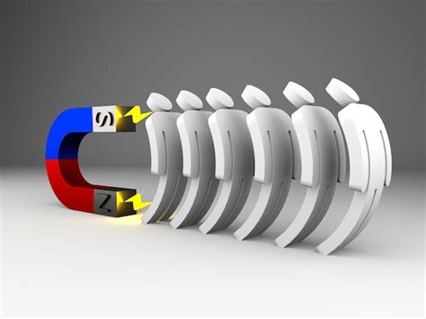 Premium Photo Magnet Attracting New Customers Or Recruiting New Staff Members