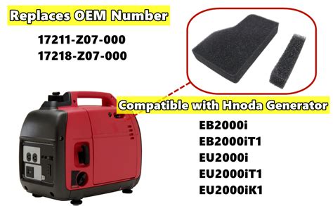 Gewxgzo Eb2000 Eu2000i Kit De Filtro Externo De Ar Adequado Para